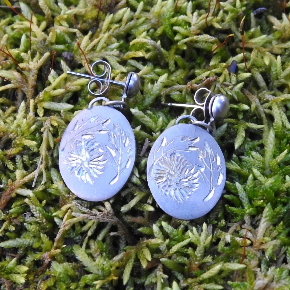 Nobska Craftsman Vintage Engraved Pewter Chrysanthemu… - Gem